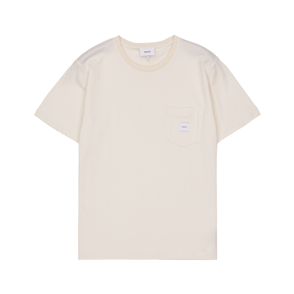 Square Pocket T-shirt - Natural White